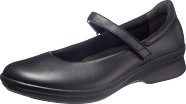 ASAHI アサヒシューズ AMW CC L013 BK 24.5 KV30091 | レディースファッション 靴 シューズ おしゃれ 歩きやすい カジュアル 快適 安定感 軽量 衝撃吸収 内側ファスナー インソール シンプル クラシック 幅広 ウォーキング デイリー疲れにくい