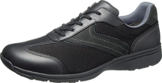 ASAHI アサヒシューズ メディカルウォークMS-C BK 28 KV77203 | ファッション メンズ 紳士用 ひざにやさしい靴 歩きやすい靴 ウォーキング ランニング ビジネス 通勤 街歩き 散歩 日常 普段履き 立ち仕事 4E 幅広 ゆったり ファスナー付き