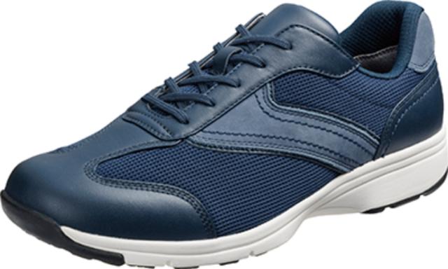 ASAHI アサヒシューズ AMＷ MS-C Ｄ-NV 27 KV77206 | ファッション メンズ 紳士用 ひざにやさしい靴 歩きやすい靴 ウォーキング ランニング ビジネス 通勤 街歩き 散歩 日常 普段履き 立ち仕事 4E 幅広 ゆったり ファスナー付き