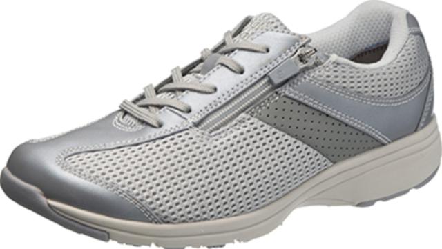 ASAHI アサヒシューズ AMＷ MS-L SVメタリツク 22 KV77453 | レディースファッション 靴 シューズ おしゃれ 歩きやすい カジュアル 快適 安定感 軽量 衝撃吸収 内側ファスナー インソール シンプル クラシック 幅広 ウォーキング デイリー疲れにくい