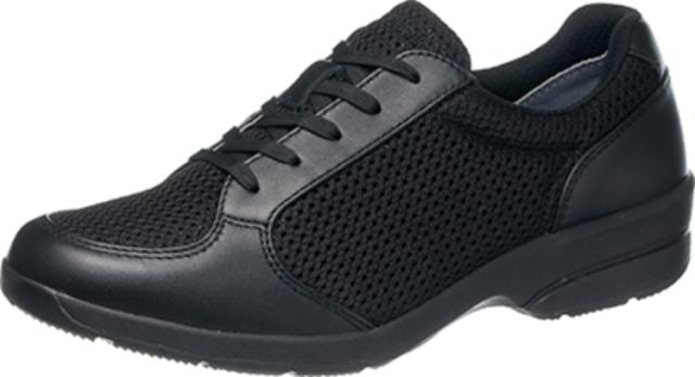 ASAHI アサヒシューズ AMW WK L029 BK 22.5 KV78483 | レディースファッション 靴 シューズ スニーカー 軽量 幅広 夜道 安心 反射付き お出かけ レジャー 旅行 アウトドア ウォーキング 衝撃吸収カップインソール デイリー 疲れにくい