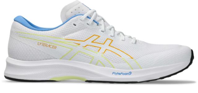 asics アシックス LYTERACER 6 WHITE/AMBER 26.5 1011B970 100 | スポーツ アウトドア ランニング 靴 快適 軽量 練習 トレーニング ジョギング 競技 陸上 学生 マルチシューズ 運動靴 メンズ 大きめサイズ ローカット