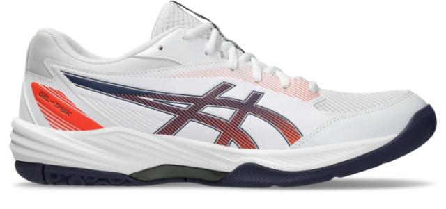 asics アシックス GEL-TASK 4 WHITE/INDIGO FOG 26 1071A103 101 | スポーツ ウェア 靴 シューズ スニーカー クッション性 柔軟性 人工皮革 通気性 メッシュ 屋内スポーツ インドアスポーツ ハンドボール トレーニング 練習 メンズ 男性