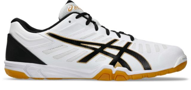 asics アシックス ATTACK EXCOUNTER 2 WHITE/BLACK 24 1073A002 104 | スポーツ ウェア 靴 シューズ スニーカー メッシュ フィット性 軽量 グリップ性 屋内スポーツ インドアスポーツ 卓球 トレーニング 練習