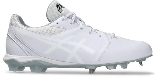 asics アシックス NEOCONNECT WHITE/WHIT 25 1123A054 110 | スポーツ ウェア 靴 シューズ スパイクシューズ グリップ力 フィット感 ローカット 人工皮革 野球 ベースボール 練習 メンズ