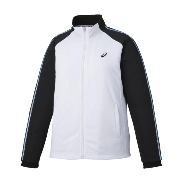 asics アシックス WSドライTRジヤケツト(RE) ホワイトxブラック L 2032C703 101 | スポーツ スポーツウェア ウェア メンズ UVカット 吸汗 速乾 ストレッチ ゲームウェア ユニフォーム ユニセックス 男女兼用 運動 フィットネス ランニング 練習 ジム