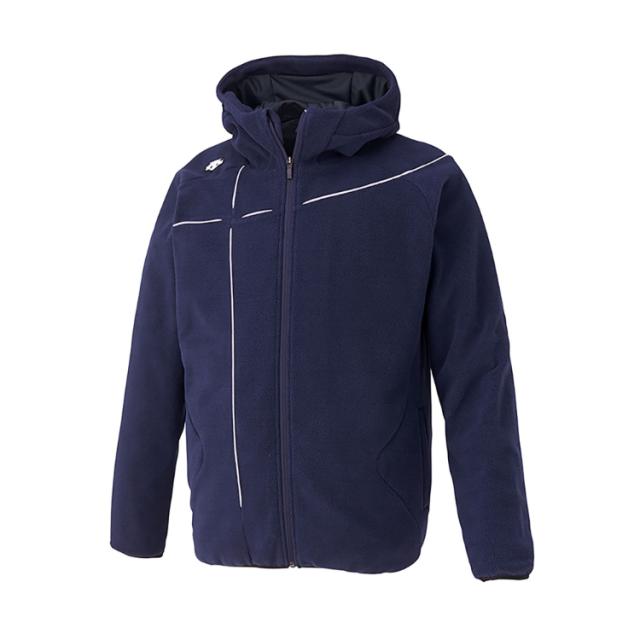DESCENTE デサント フリースジャケット(フルオープン) DネイビーxSホワイト Lサイズ DBX-2660C DNVY | スポーツ スポーツ用品 野球 ベースボール ベースボールウェア トレーニングウェア アウター フリースジャケット フルオープン 防風 保温 高機能 ネイビー ホワイト L
