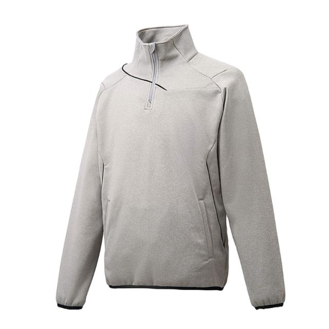 DESCENTE デサント バリアフリース（高校野球対応) Mグレーxブラック Mサイズ DBX-2762B MGRY | スポーツ スポーツ用品 野球 ベースボール ベースボールウェア トレーニングウェア アウター フリース 裏起毛 保湿性 ストレッチ性 はっ水 グレー ブラック M シンプル