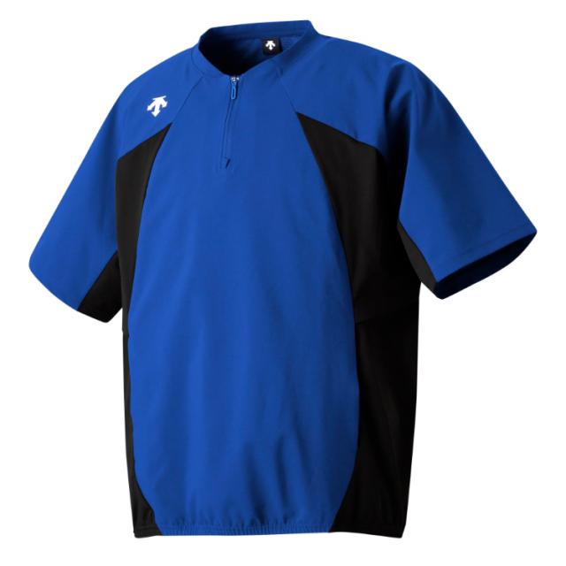 DESCENTE デサント AERO STREAM D-TECH 半袖ストレッチジャケット ブルー S DB5SJK31M BL00 | スポーツ スポーツウェア 野球 ソフトボール 半袖 ストレッチジャケット メンズ 野球ウェア 野球グッズ 野球用具 野球道具 硬式野球 軟式野球