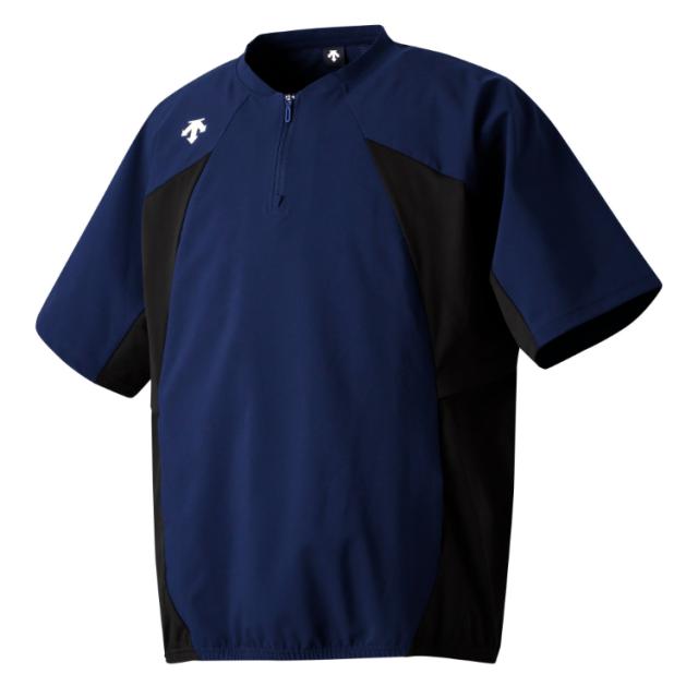 DESCENTE デサント AERO STREAM D-TECH 半袖ストレッチジャケット ネイビー XO DB5SJK31M NV00 | スポーツ スポーツウェア 野球 ソフトボール 半袖 ストレッチジャケット メンズ 野球ウェア 野球グッズ 野球用具 野球道具 硬式野球 軟式野球