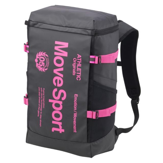 DESCENTE デサント スクエアバッグ３０ ブラックｘネオンピンク F ST5SBP30U BKPK | スポーツ バック リュックサック バックパック リュック ムーブスポーツ デイパック ポリエステルオックス クッション性 キーフック ペンホルダー メッシュポケット 再帰反射