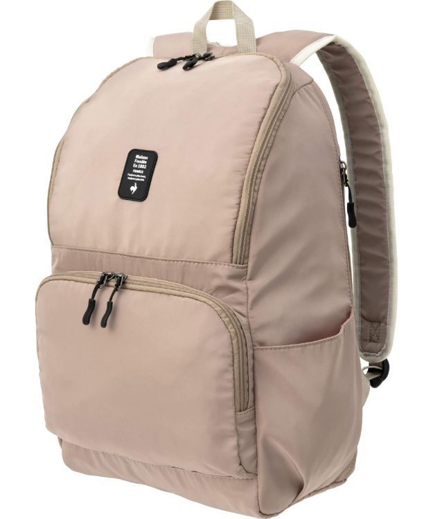 le coq sportif ルコック バックパック ベージュ F QMCXJA10 BG | リュック バックパック デイパック 鞄 カバン 背中のムレ軽減 フィット感 使いやすい お出かけ 便利 通勤 通学 アウトドア シンプル ナチュラル おしゃれ レディース