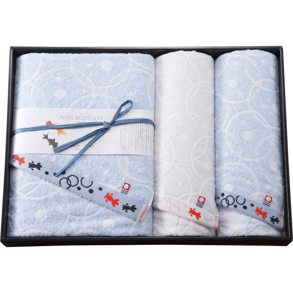 今治産金魚タオル バス・フェイスタオルセット GZKG-24450 | 24-0177-151生活雑貨 生活用品 日用品 キッチン雑貨 小物 ...