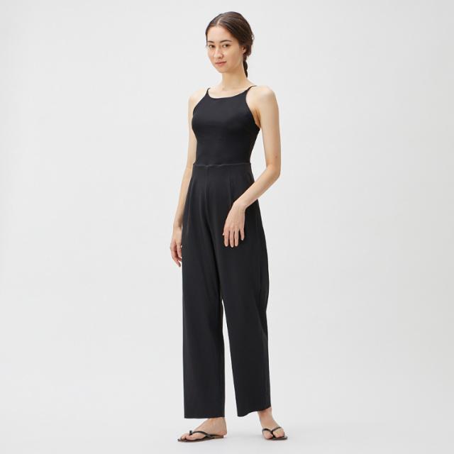 speedo スピード RX E-LONG ALL ONE ブラック Lサイズ SAW92331 K | スポーツ 運動 スポーツ用品 服 衣類 衣料品 レディース ウィメンズ 女性 オールインワン UVカット ストレッチ リサイクル素材 フリーカット素材 Aライン リゾート地 自宅 カップ付き 黒 ブラック L