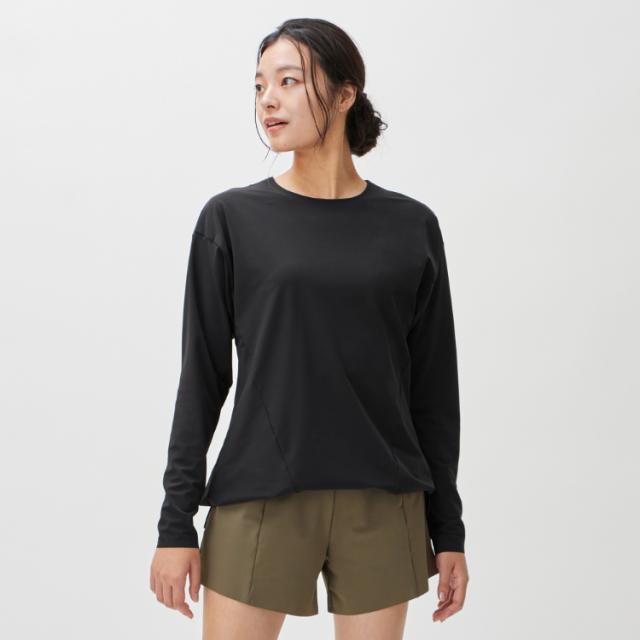 speedo スピード SF E L/S UV TOP ブラック Lサイズ SFW72334 K | スポーツ スポーツ用品 水泳 プール 水着 スイムウェア レディース 女性 トップス ラッシュガード ロングスリーブ 長袖 アスレジャー タウン UVケア ストレッチ リサイクル素材 ブラック L