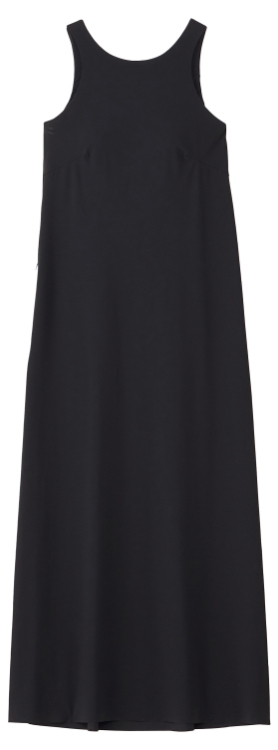 speedo スピード LONG DRESS W CUP ブラック M SAW62430 K | ロングドレス 差込タイプ カップ付き 柔らか 手軽 リゾートスタイル ファスナー付ポケット 便利 レディース 縦長シルエット 上品 ロング ドレス おしゃれ