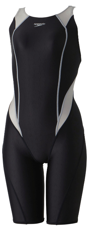 speedo スピード FLEX SX M-OP KNEE シルバー S SCW12404F SV | 水泳 水着 プール 競泳水着 大会 レディースミニオープンバックニースキン 伸縮性 はっ水性 撥水 軽量感 ミニオープン V字ストラップ 膝上 レッグ丈 4分丈