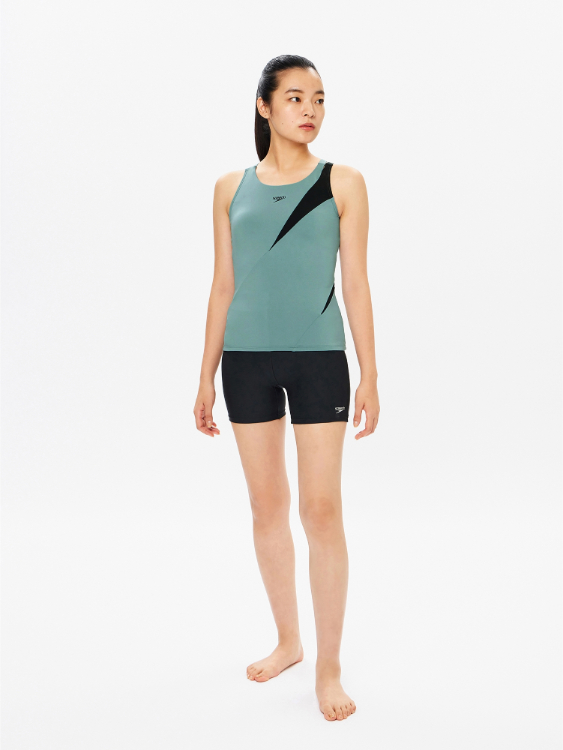 speedo スピード DIAGONA SEPA ストーミーS L SFW22215 SS | スイムウェア レディースセパレーツ セットアップ 2.5分丈 フィット感 ストレス軽減 水着 水泳 プール ヨガ ラン 運動 スパ サウナ フィットネス アクアエクササイズ 水陸両用 オススメ speedo スピード DIAGONA SEPA ストーミーS M SFW22215 SS | スイム