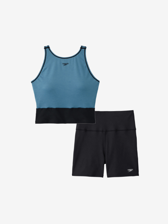 speedo スピード MINIMUM ブルー O SFW22302 SB | スポーツウェア ウエア スポーツ 水泳 スイミング プール 水着 ノースリーブ トップス ボトムス ストレッチ性 UVカット 紫外線対策 アウトドア トレーニング レディース 女性