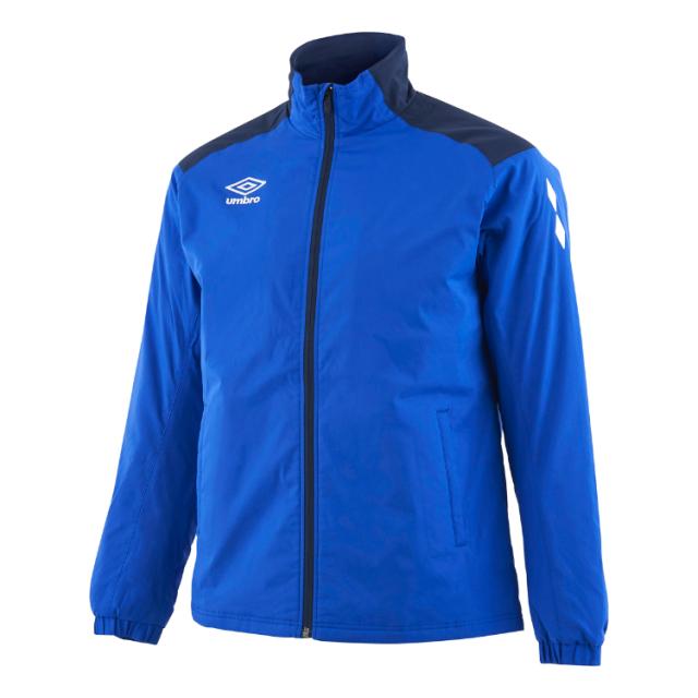 umbro アンブロ 中綿 ウーブンジャケット ブルー O UAA4120 BLU | スポーツ スポーツ用品 運動 服 衣類 ウエア アウター ジャケット 防寒 防風 はっ水 ストレッチ 保温 機能性 素材 ブランド シンプル 快適 人気 おすすめ サッカー フットサル XL 2L LL ブルー