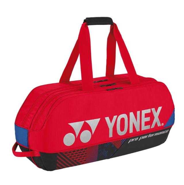 YONEX ヨネックス トーナメントバッグ スカーレット BAG2401W 651 | トーナメントバッグ スカーレット 鞄 かばん テニス ラケット入れ 2本収納 ポリエステル素材 運動 練習 試合 部活 スポーツ用品 アクセサリー 小物 ブランドロゴ