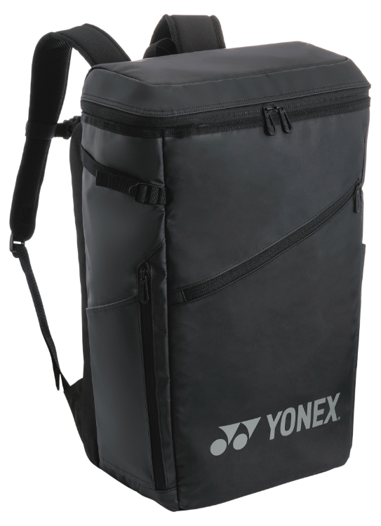 YONEX ヨネックス バックパック ブラック BAG2438 007 | テニス バドミントン ラケットケース リュック バッグ 正面背面ポケット シューズポケット チェストベルト 2WAYラケット収納 部活 練習 試合 大会 ブランド スポーツ用品 ユニセックス