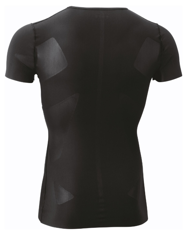 YONEX ヨネックス ユニVネック半袖シャツ ブラック L STBA1022 007 | スポーツウェア アンダーウェア Ｖネック 半袖シャツ インナー ボディケア アスリート向け 着圧感 UVカット ストレッチ テニス サッカー ユニセックス ジュニア キッズ スポーツ