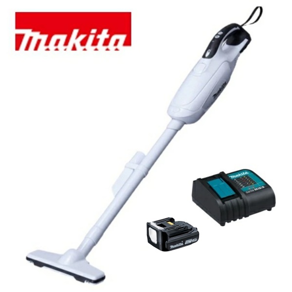 当店だけ！バッテリー充電器も1年保証! マキタ CL142FDRFW(軽量・静音ver) コードレス 掃除機 14.4V 紙パック式 CL142FDZW + 軽量バッテリー BL1415N + 静音充電器DC18WC オリジナルセット 充電式 クリーナー リチウムイオンバッテリー 電動工具 コードレス掃除機