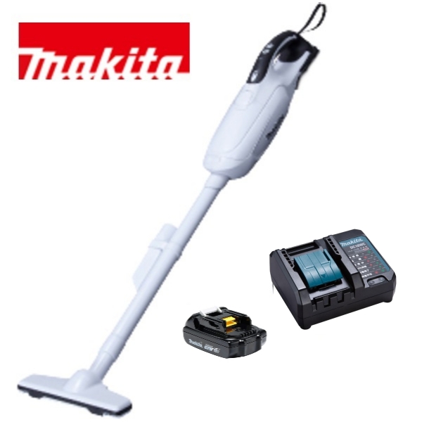 当店だけ！バッテリー充電器も1年保証! マキタ 18V コードレス 掃除機 紙パック式 CL182FDZW + 軽量バッテリーBL1815N + コンパクト充電器DC18WC 充電式 ハンディ クリーナー 当店オリジナルセット CL182FDRFW (軽量・コンパクト・静音ver)