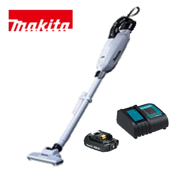 当店だけ！バッテリー充電器も1年保証! マキタ コードレス掃除機 18V 紙パック式 白 バッテリー 充電器 当店オリジナルセット CL285FDRFW (軽量・静音ver)