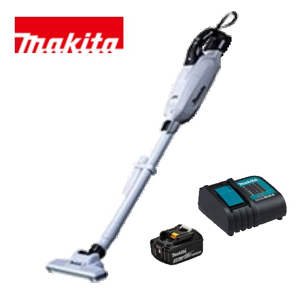 当店だけ！バッテリー充電器も1年保証! マキタ コードレス掃除機 18V 紙パック式 白 バッテリー 充電器 当店オリジナルセット CL285FDRFW (静音ver)