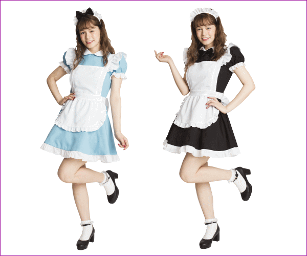 【レディ】メイドとアリス【リバーシブル】【メイド】【アリス】【ガール】【仮装】【衣装】【コスプレ】【コスチューム】【ハロウィン・