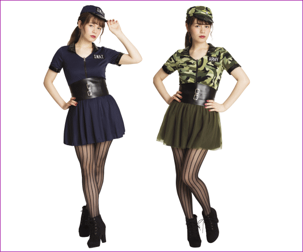 【レディ】スワットとアーミー【リバーシブル】【スワット】【アーミー】【ガール】【仮装】【衣装】【コスプレ】【コスチューム】【ハ・