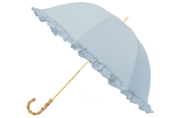 カミ204594 【オリジナル】晴雨兼用レディース傘【スモーキーブルー】【青】【フリル】【傘】【かさ】【カサ】【レイングッズ】【アンブレラ ...