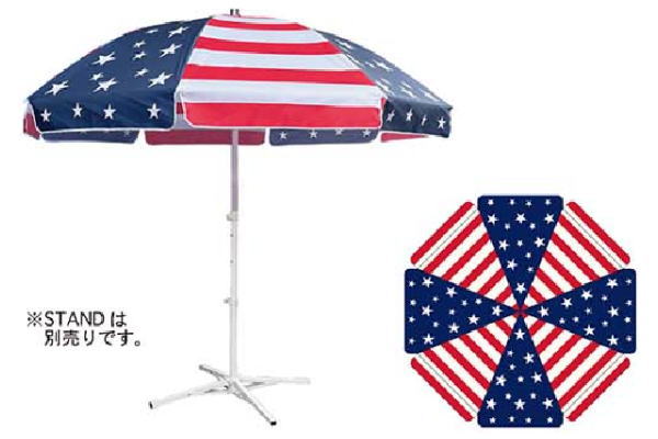 ショUSAFLAG　【アメリカン雑貨】アメリカンパラソル【USA FLAG】【USA】【アメキャラ】【パラソル】【海】【プール】【屋外】【アウトドア】【日焼け防止】【日焼け対策】【雑貨】【グッズ】【かわいい】