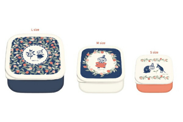 カミ221049 【日本製】【ムーミン】【Moomin】入れ子ランチボックス3個入り【Plants grow】【ミイ】【リトルミイ】【アニメ ...