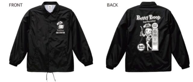 ショ159641  【アメリカン雑貨】【BettyBoop】【ベティ・ブープ】ナイロンコーチジャケット【L】【GAS】【USA】【アメキャラ】【服】【ジャケット】【アウター】【男女兼用】【レディース】【メンズ】【雑貨】【グッズ】【かわいい】