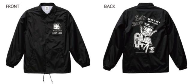 ショ159658  【送料無料】【アメリカン雑貨】【BettyBoop】【ベティ・ブープ】ナイロンコーチジャケット【M】【50s】【USA】【アメキャラ】【服】【ジャケット】【アウター】【男女兼用】【レディース】【メンズ】【雑貨】【グッズ】【かわいい】