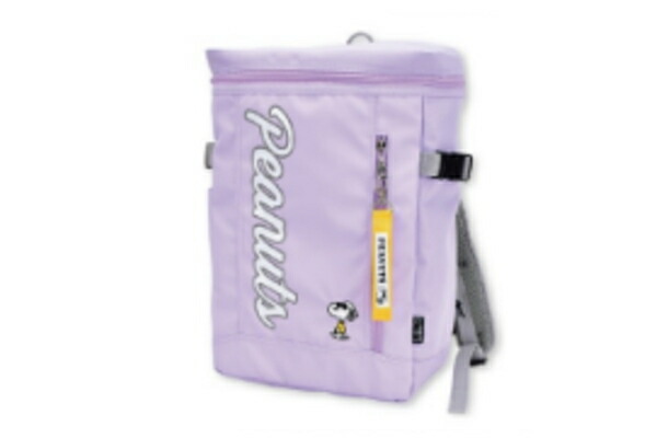 マリSPZ-3537  【スヌーピー】【SNOOPY】スマートボックスリュック【パープル】【紫】【ジョー・クール】【RE-PET】【ウッドストック】【ピーナッツ】【リュック】【かばん】【カバン】【バッグ】【鞄】【バックパック】【収納】【お出かけ】【アウト