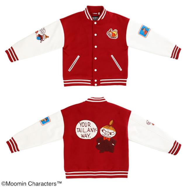 マル1425035100 【送料無料】【MOOMIN】【ムーミン】スタジャン【L】【ワッペンリトルミイ】【アニメ】【絵本】【キャラクター】【アウター】【ジャンパー】【服】【レディース】【女性】【メンズ】【男性】【ファッション】【雑貨】【グッズ】【かわいい