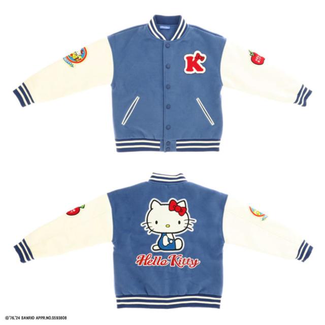マル3825018900 【サンリオキャラクターズ】スタジャン【L】【カジュアルライフ】【ハローキティ】【アウター】【ジャンパー】【服】【レディース】【女性】【メンズ】【男性】【ファッション】【雑貨】【グッズ】【かわいい】