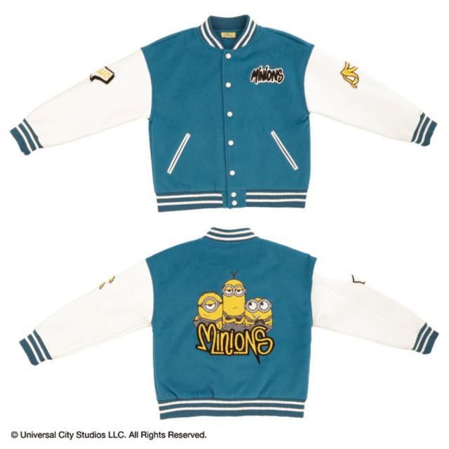 マル4805061200 【送料無料】【ミニオンズ】スタジャン【L】【ストリートトリオ】【ユニバーサル】【ユニバーサルスタジオ】【ユニバ】【映画】【アニメ】【アウター】【ジャンパー】【服】【レディース】【女性】【メンズ】【男性】【ファッション】【雑貨】【