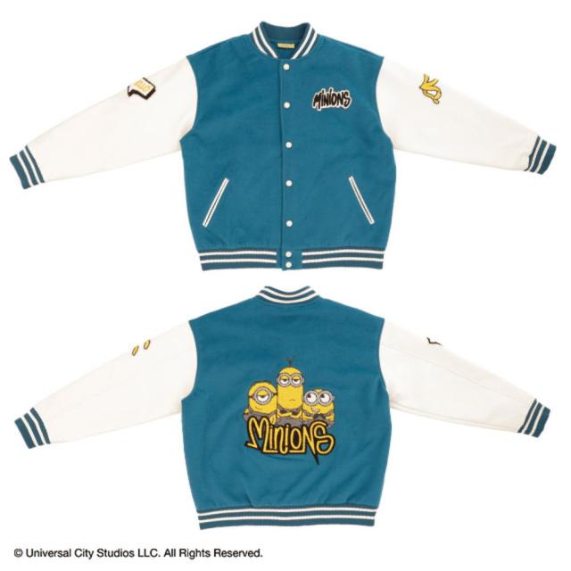 マル4805062200 【ミニオンズ】スタジャン【3L】【ストリートトリオ】【ミニオン】【ユニバーサル】【ユニバーサルスタジオ】【ユニバ】【映画】【アニメ】【アウター】【ジャンパー】【服】【レディース】【女性】【メンズ】【男性】【ファッション】【雑貨】