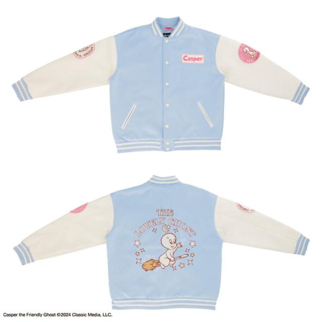 マル4755022600 【送料無料】【キャスパー】スタジャン【3L】【ラブリーゴースト】【映画】【アウター】【アウター】【ジャンパー】【服】【レディース】【女性】【メンズ】【男性】【ファッション】【雑貨】【グッズ】【かわいい】【TE】