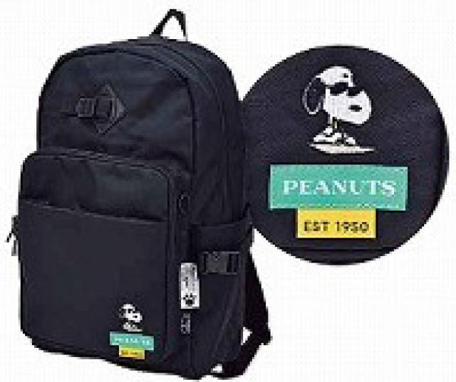 マリSPZ-3745 【スヌーピー】【SNOOPY】スクリュック【ブラック】【黒】【GRネーム】【ジョー・クール】【RE-PET】【ウッドストック】【バッグ】【かばん】【カバン】【鞄】【バックパック】【収納】【お出かけ】【アウトドア】【学校】【スクール