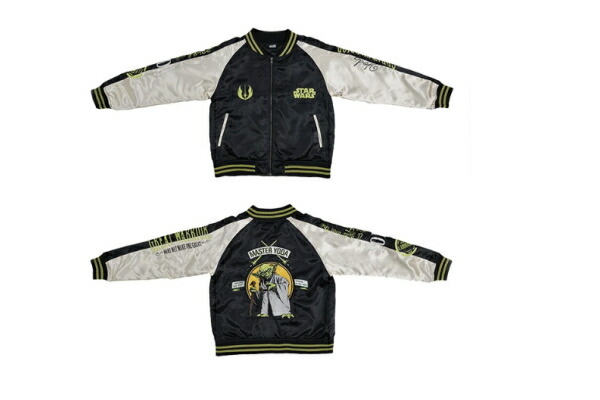 マル2535038800STAR WARS　スター・ウォーズ　スカジャン3L　ヨーダ　グレートグリーン　映画　アウター　ジャンパー　服　メンズ　男性　ファッション　雑貨　グッズ　かわいい
