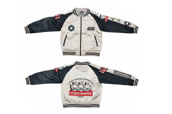 マル2535038700STAR WARS　スター・ウォーズ　スカジャン3L　シルバー　ガラクティック　映画　アウター　ジャンパー　服　メンズ　男性　ファッション　雑貨　グッズ　かわいい