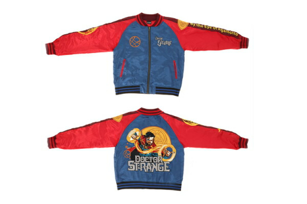 マル2505049100マーベルキャラクター　スカジャン3L　ドクター・ストレンジ　マジックワールド　MARVEL　アメコミ　ヒーローズ　アニメ　映画　アウター　ジャンパー　服　メンズ　男性　ファッション　雑貨　グッズ　かわいい