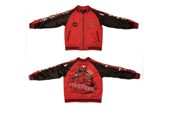 マル2505047600【送料無料】　マーベルキャラクター　スカジャン3L　デッドプール　スプラッシュ　MARVEL　アメコミ　ヒーローズ　アニメ　映画　アウター　ジャンパー　服　メンズ　男性　ファッション　雑貨　グッズ　かわいい　TE