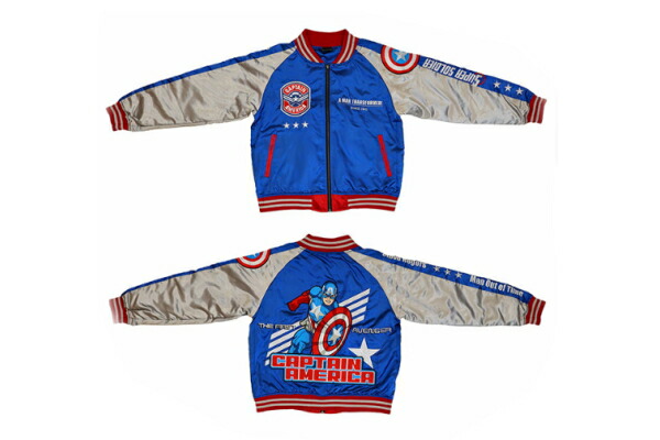 マル2505047000【送料無料】　マーベルキャラクター　スカジャン3L　キャプテン・アメリカ　トリプルスター　MARVEL　アメコミ　ヒーローズ　アニメ　映画　アウター　ジャンパー　服　メンズ　男性　ファッション　雑貨　グッズ　かわいい　TE